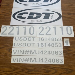 Custom Basic US DOT Trucking Decal - Etsy