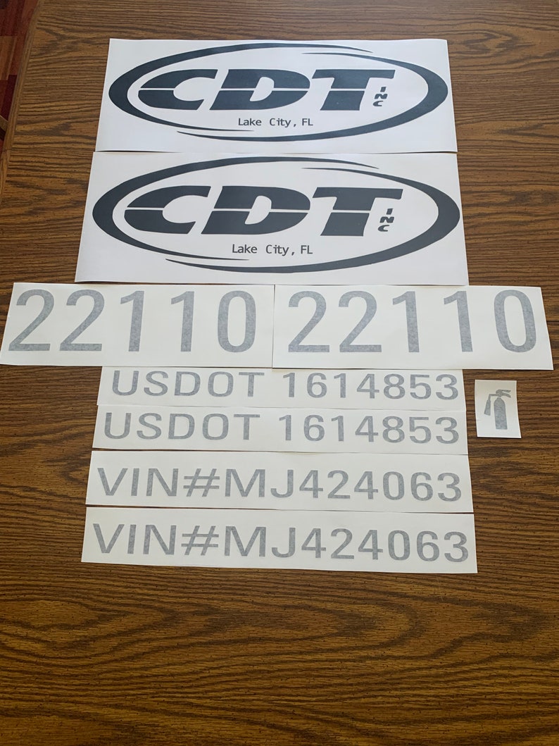 Custom Basic US DOT Trucking Decal - Etsy