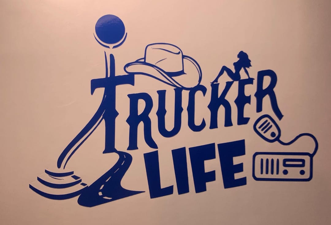 Trucker Life Decal - Etsy