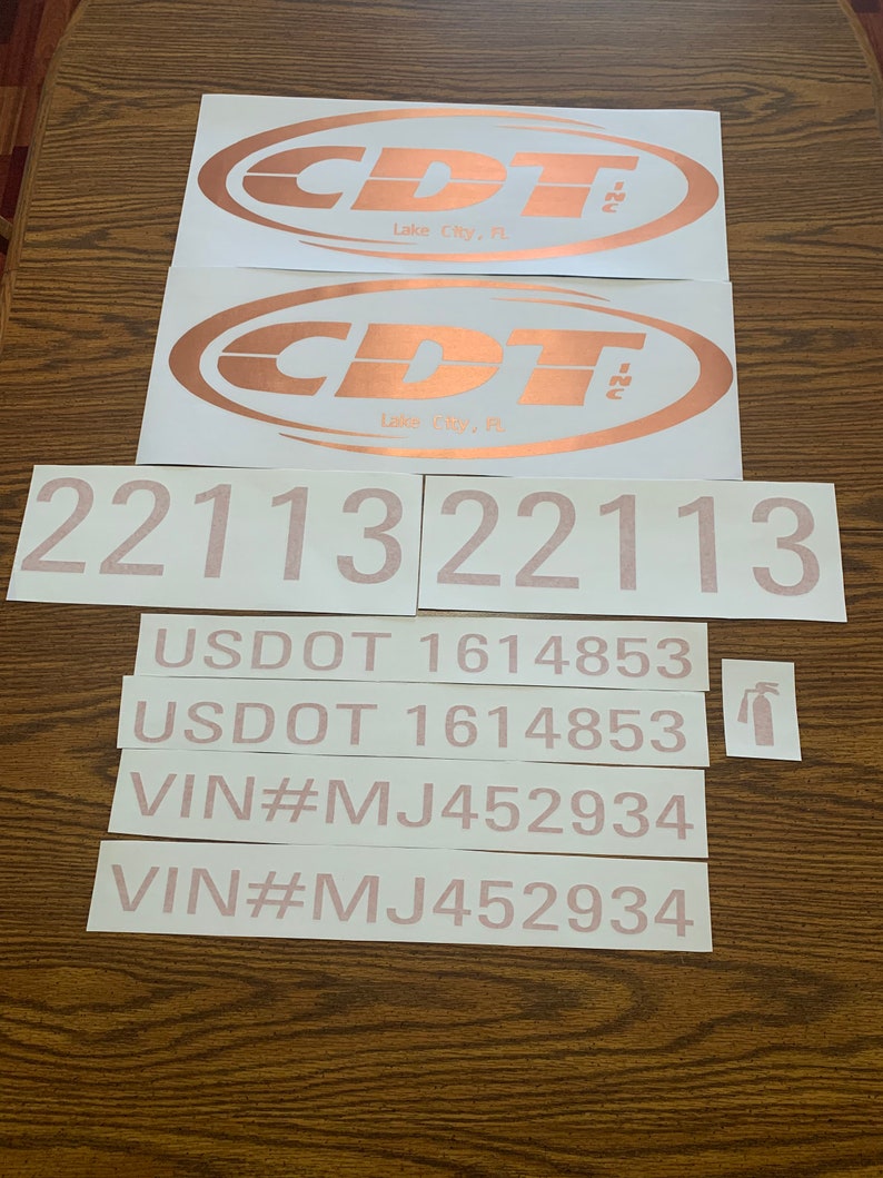 Custom Basic US DOT Trucking Decal - Etsy