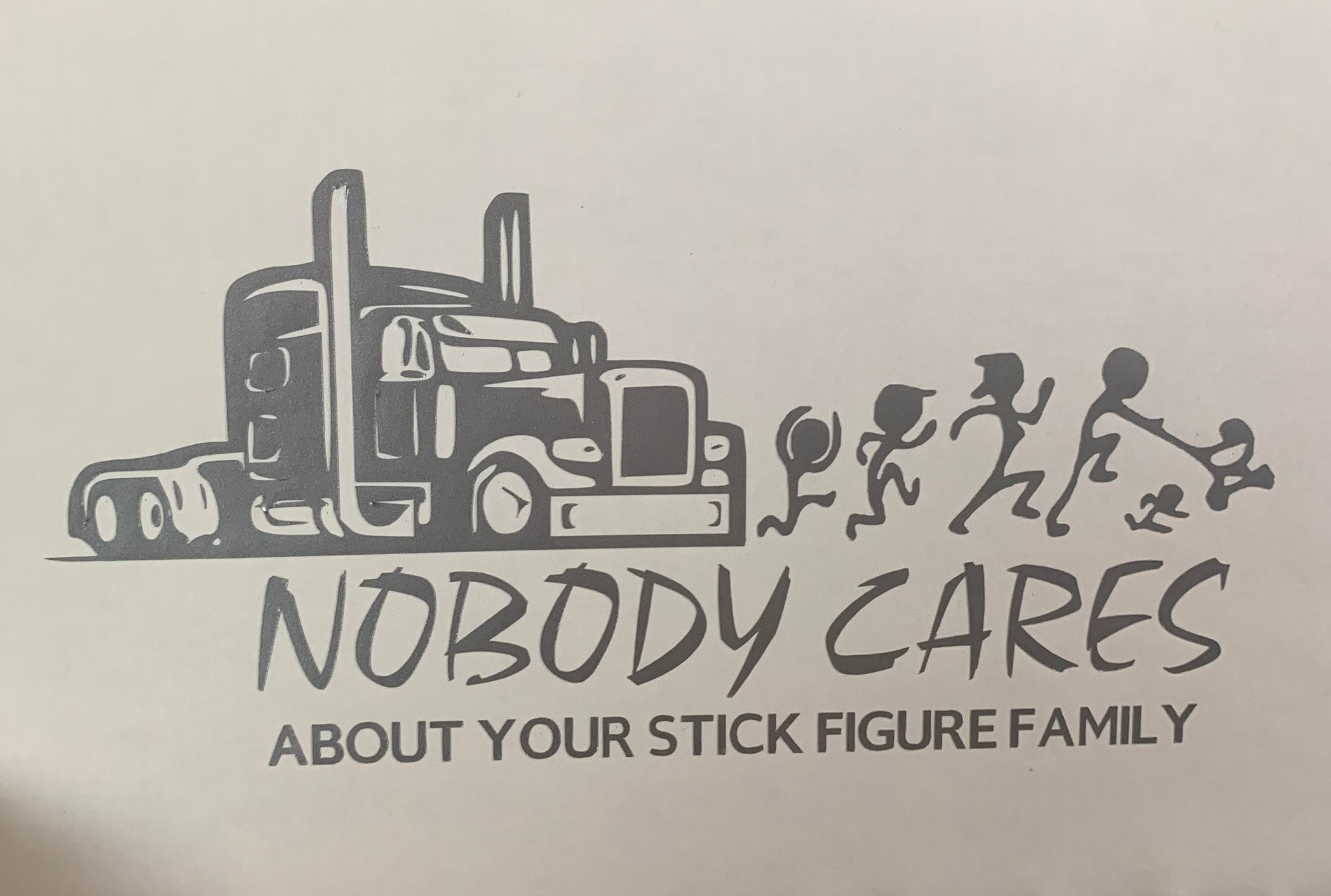 Nobody Cares About Your Stick Figure Family Hummer