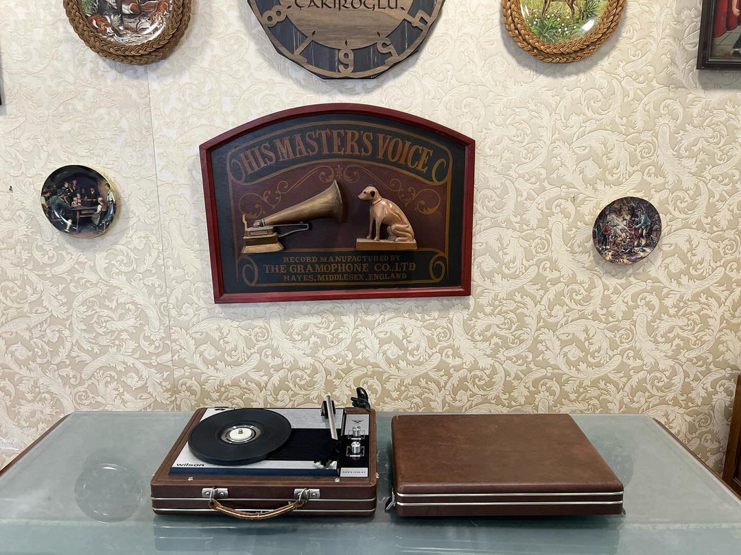 Wilson Portable Record Player 33-45 RPM High Condition Fully Functional ...