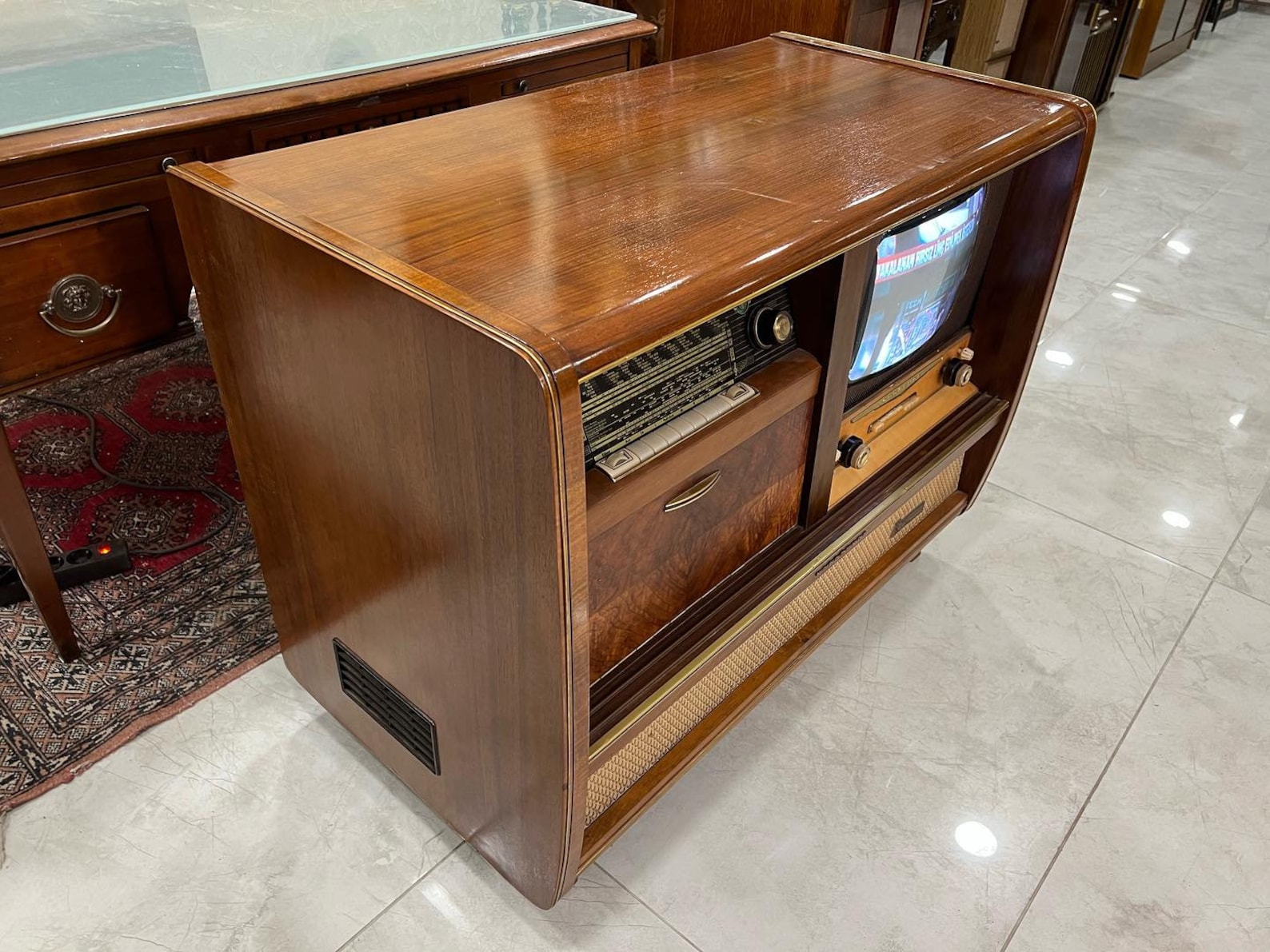 Antique Rosita Music Cabinet | Dual 1254 Belt Drive Turntable | Audion ...