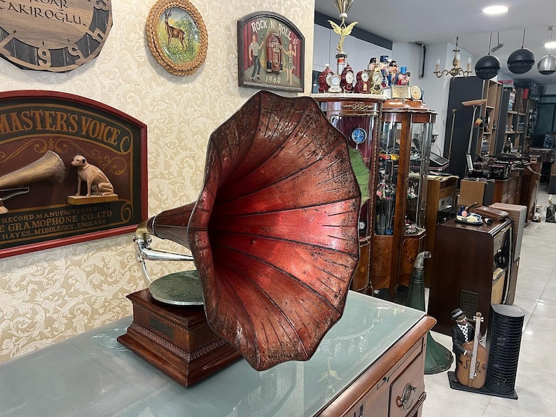 Ultra Rare His Master’s Voice Full Original Horn Gramophone | Excellent ...