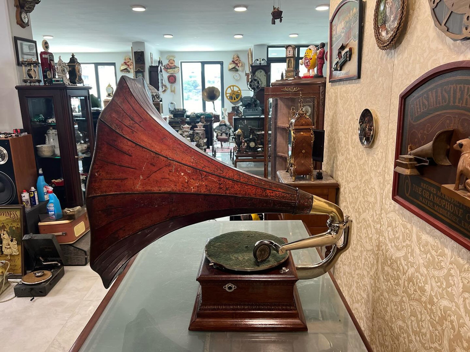 Ultra Rare His Master’s Voice Full Original Horn Gramophone | Excellent ...