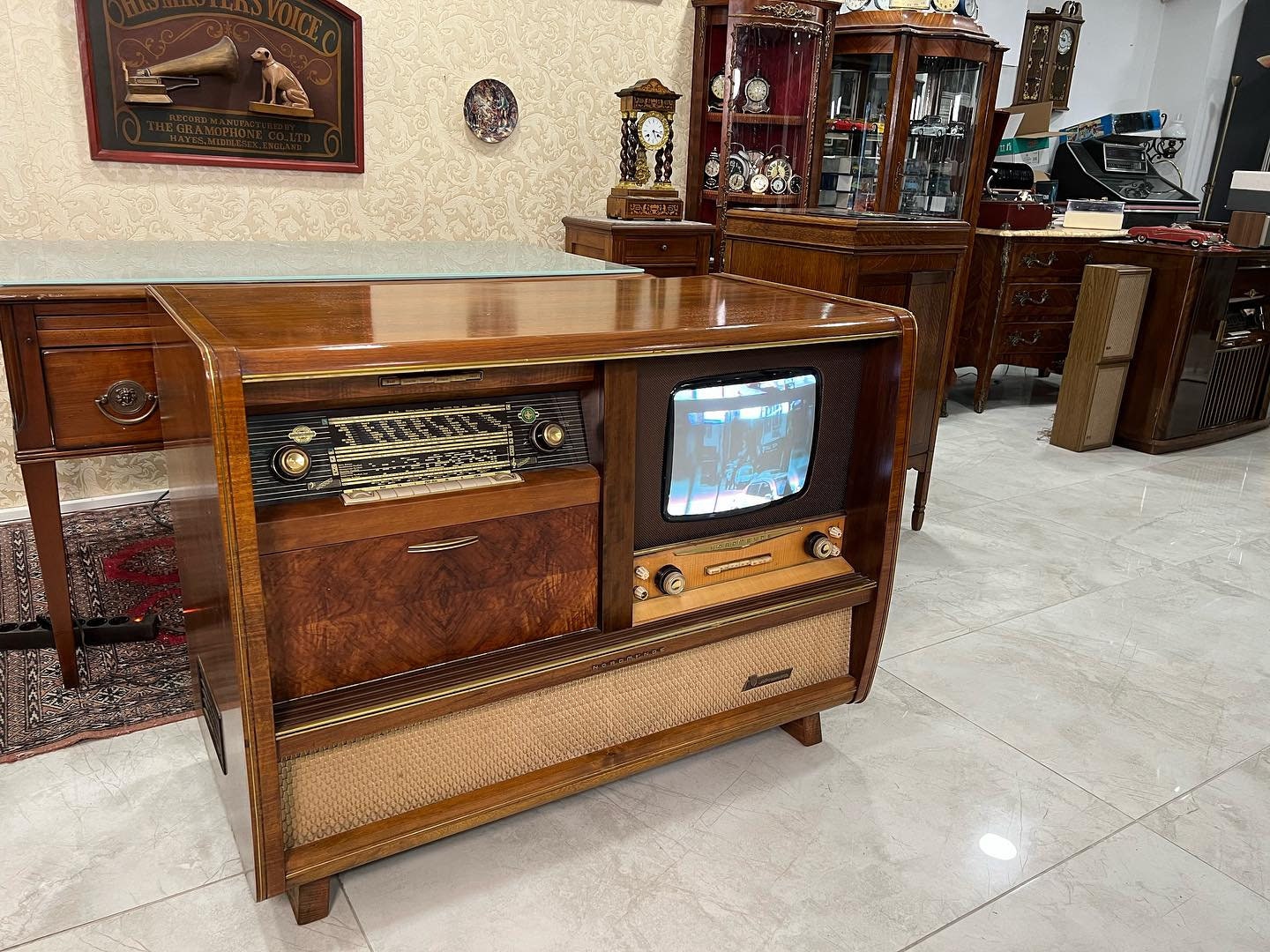 Antique Rosita Music Cabinet | Dual 1254 Belt Drive Turntable | Audion ...