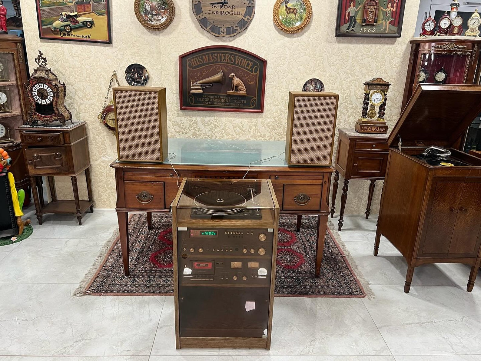 Antique Rosita Music Cabinet | Dual 1254 Belt Drive Turntable | Audion ...