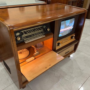 Antique Rosita Music Cabinet | Dual 1254 Belt Drive Turntable | Audion ...