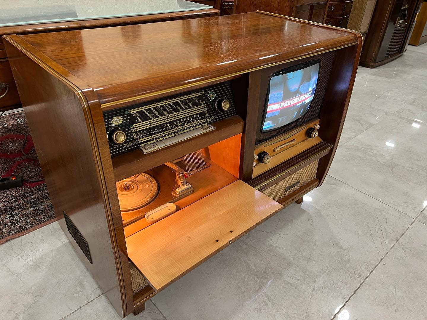 Antique Rosita Music Cabinet | Dual 1254 Belt Drive Turntable | Audion ...