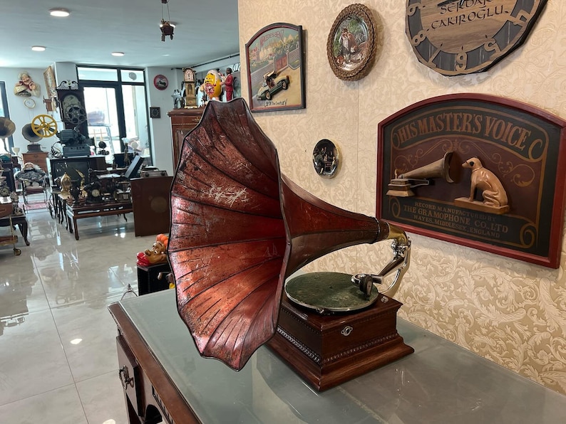 Ultra Rare His Master’s Voice Full Original Horn Gramophone | Excellent ...