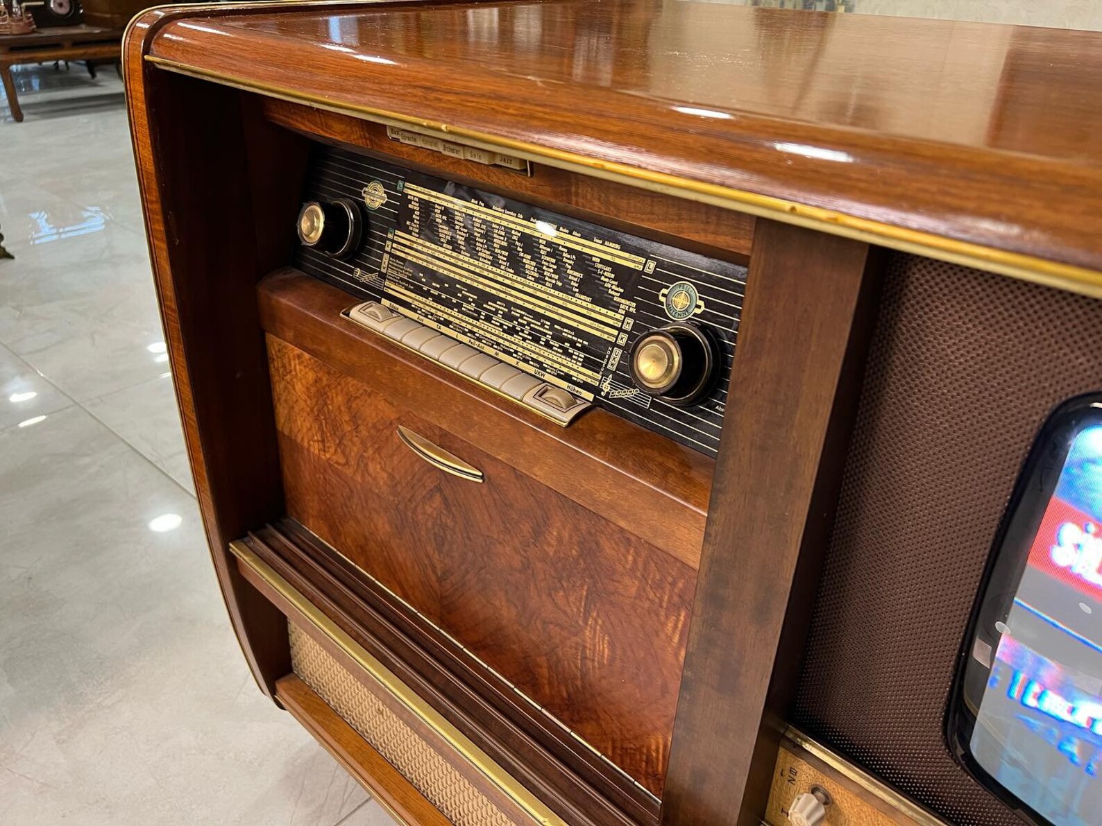 Antique Rosita Music Cabinet | Dual 1254 Belt Drive Turntable | Audion ...