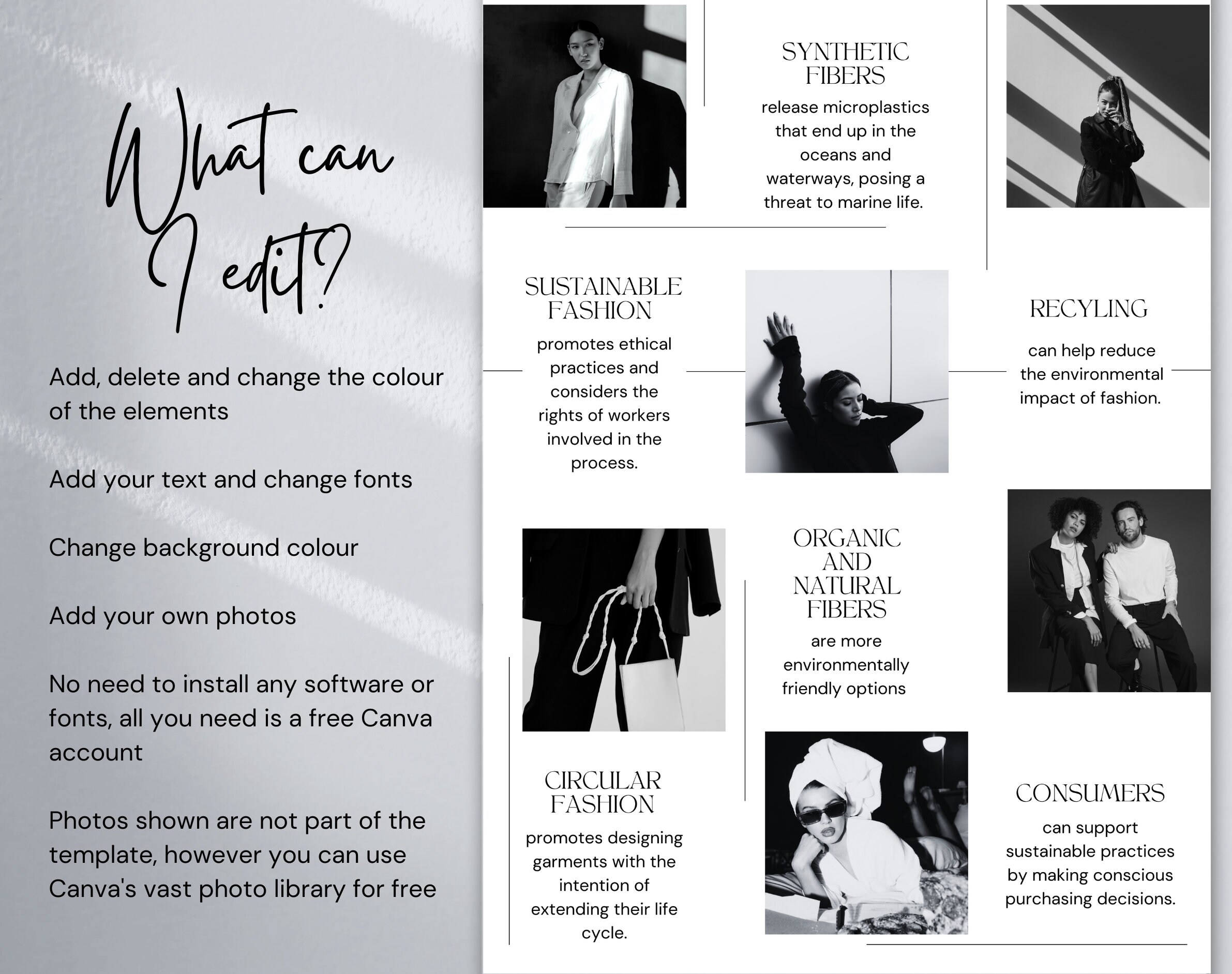 Black&white Minimalist Instagram Puzzle Templates Modern Instagram ...