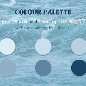 Blue Instagram Templates Minimalist Instagram Post Template Ocean ...