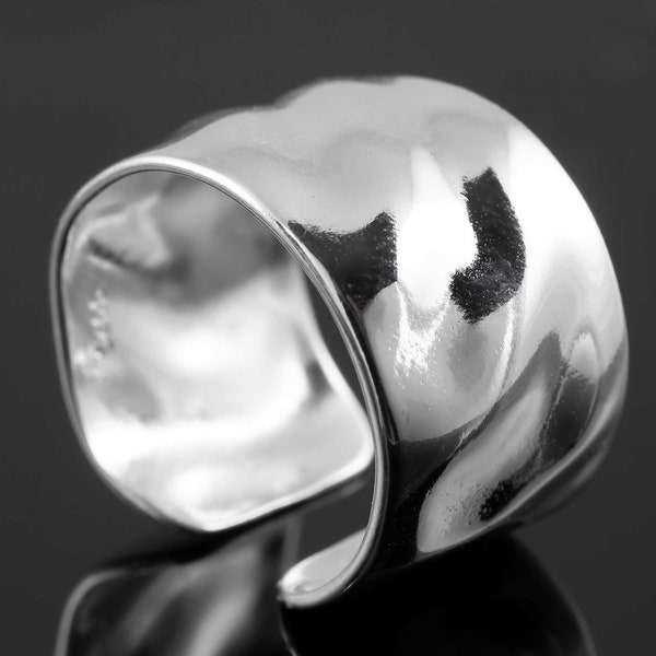 Shiny Silver Ring - Etsy
