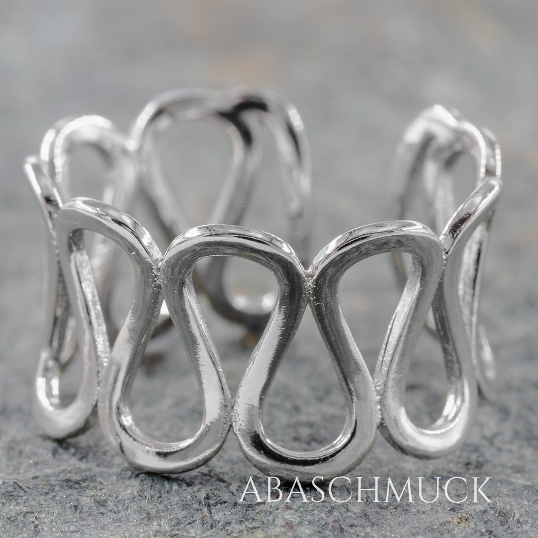 Silver Ring Silver 925 Ring Adjustable Open R0805 Silver Ring, Lady's ...