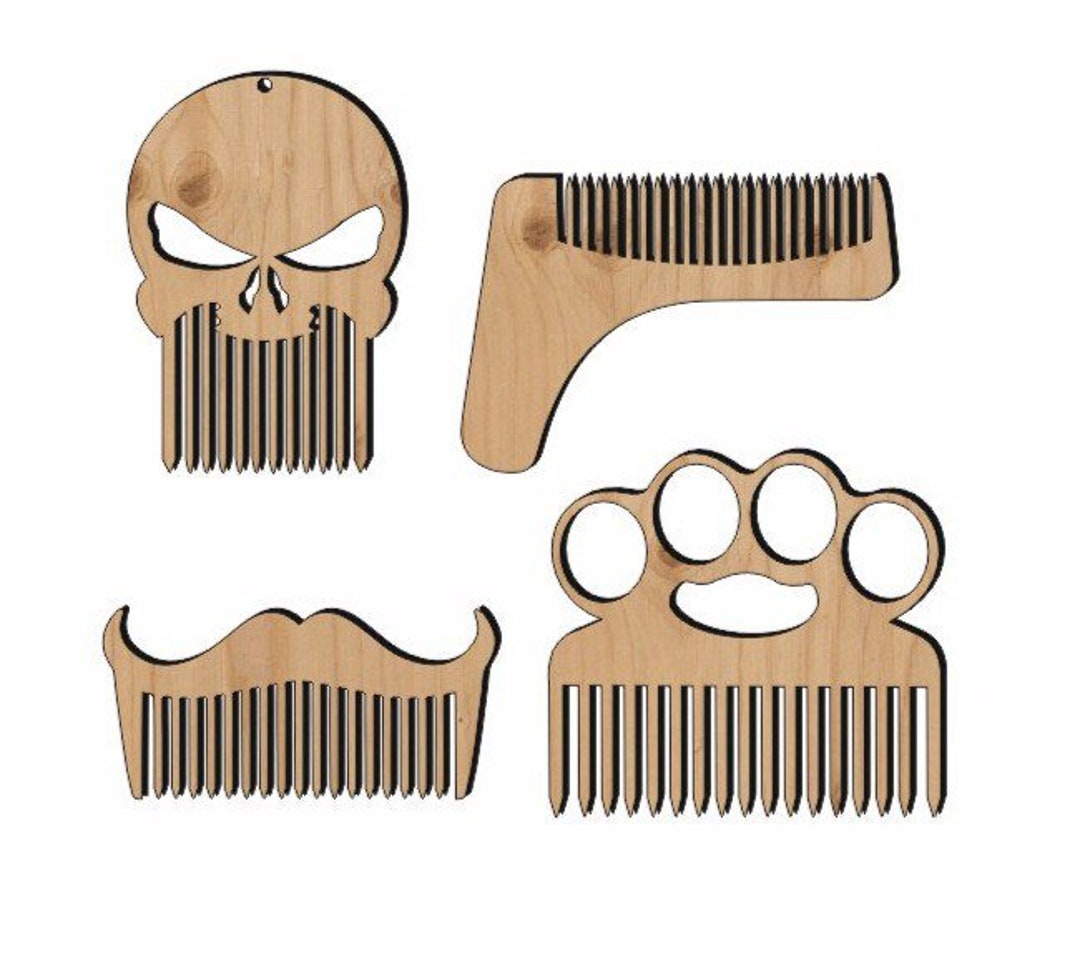 Comb for Beard.laser Cut Files SVG DXF CDR Vector Plans, Files Instant ...