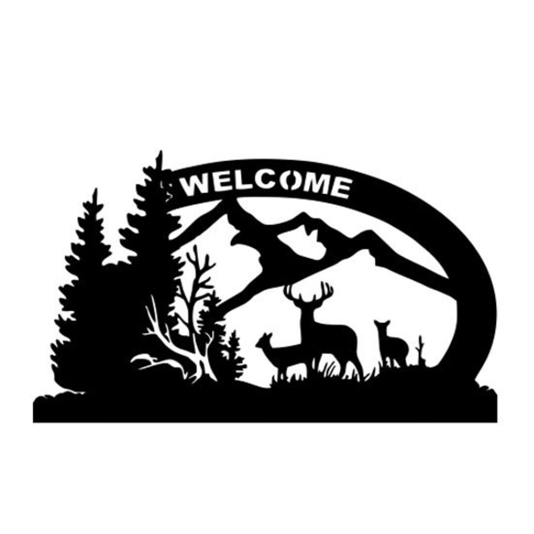 Signboard. Welcome.cnc Laser and Plasma Cutting Plan, Dxf File Cnc ...