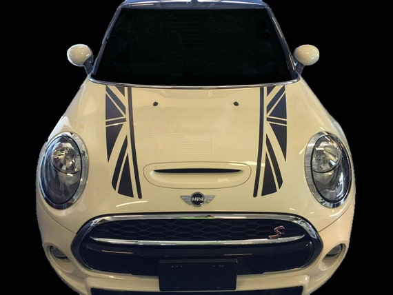 Mini Cooper Bonnet Stripe Decal with Union Jack Flag Car Parts ...