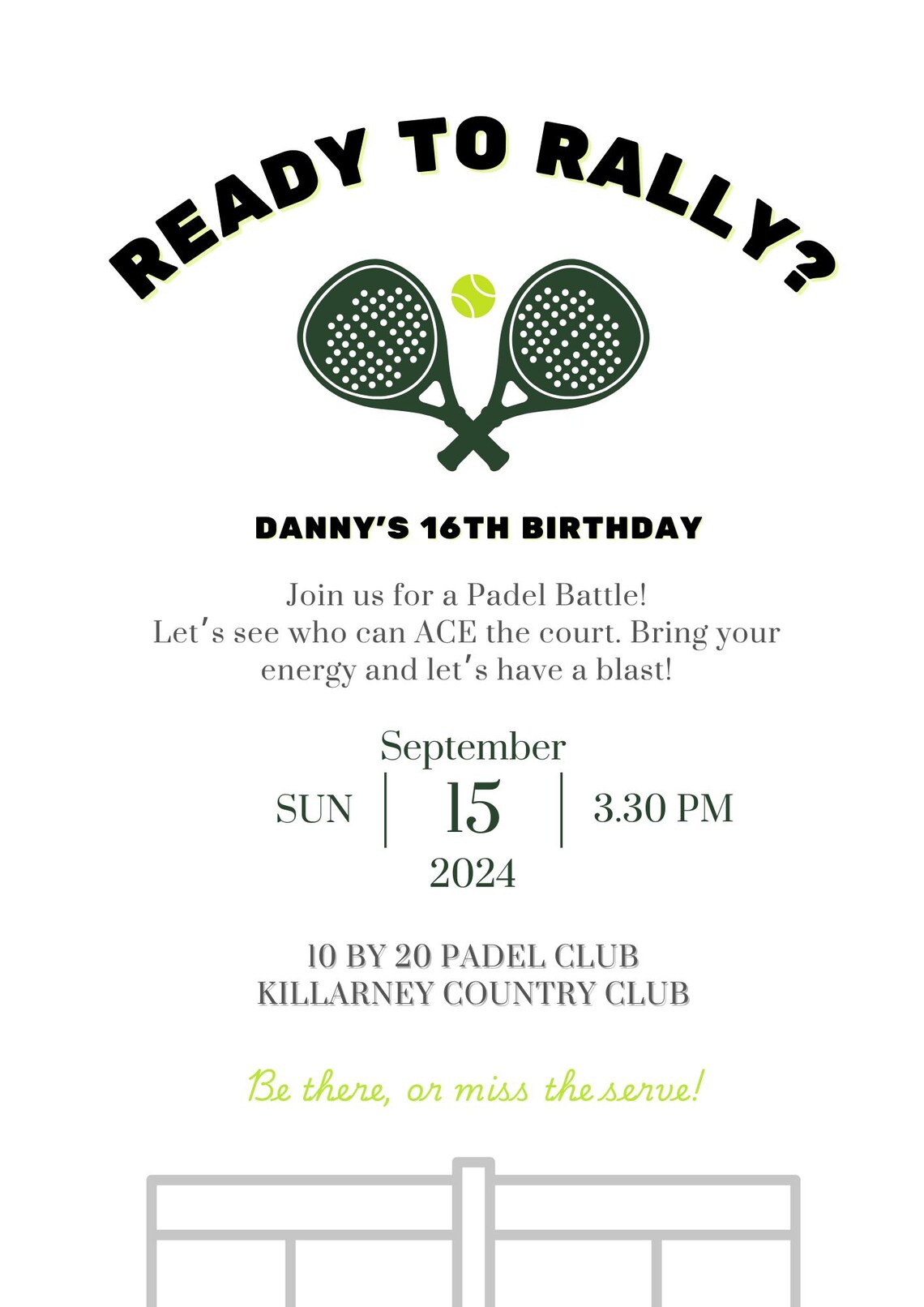 Padel Party Decor Kit for Padel Party Digital Invites Paddle Water ...