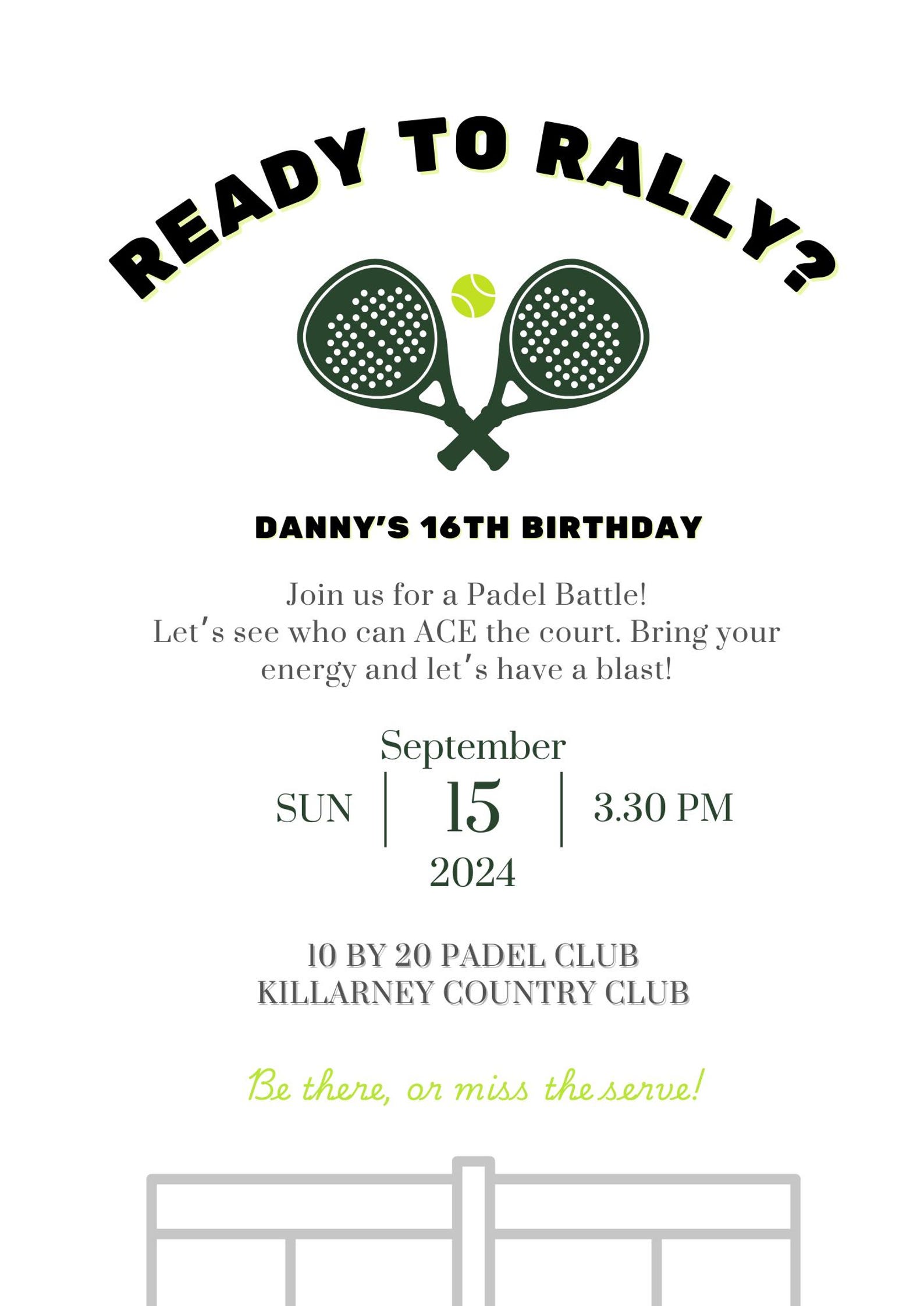 Padel Party Decor Kit for Padel Party Digital Invites Paddle Water ...