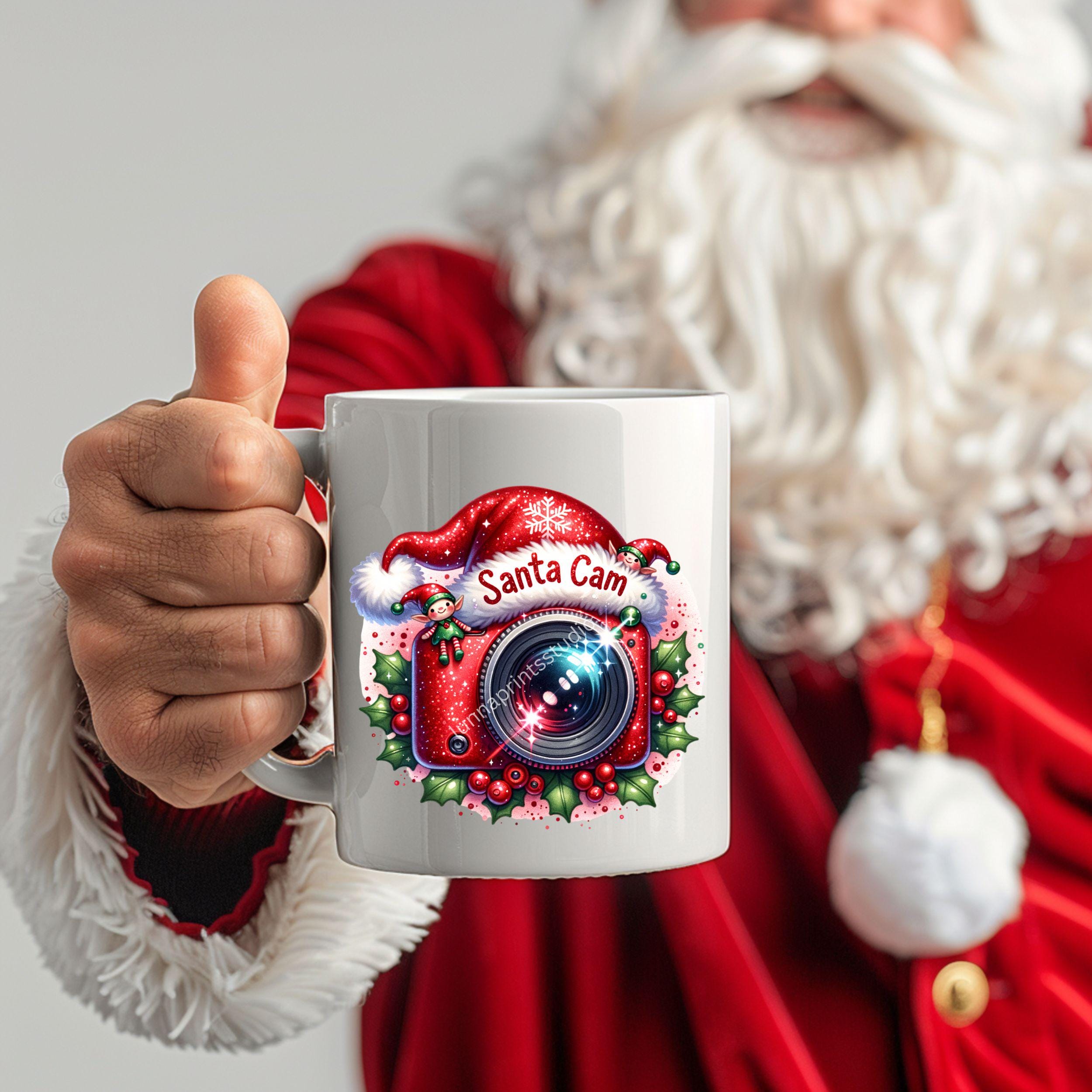 Christmas Clipart Santa Cam PNG Design, Instant Download File ...