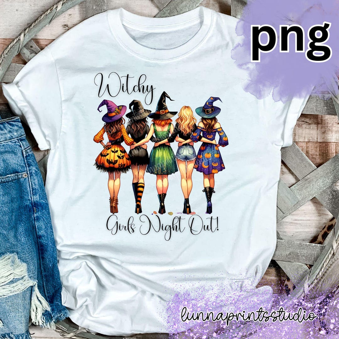 Witchy Girls PNG, Best Friends Clipart, Sublimation Design (digital ...