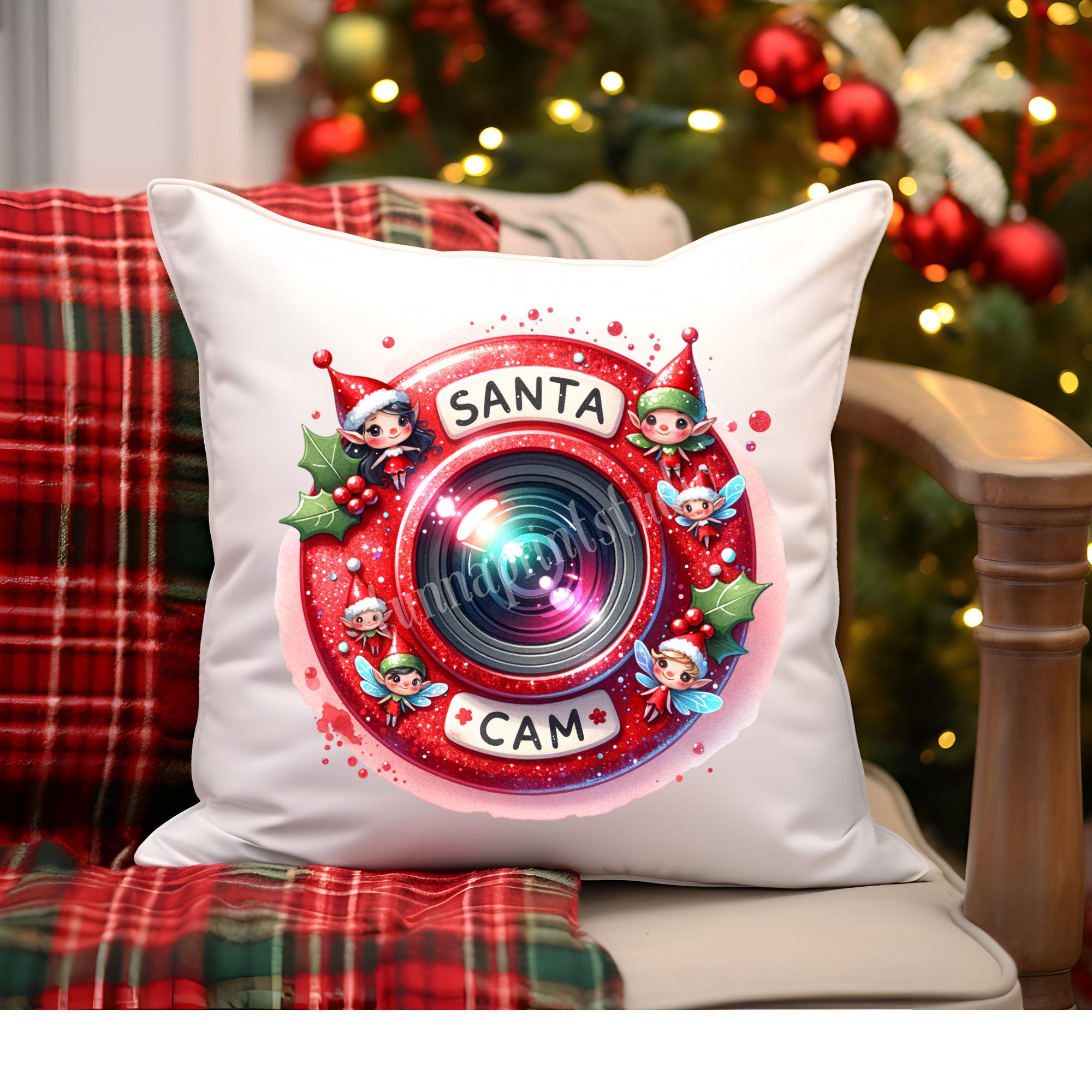 Christmas Clipart Santa Cam PNG Design, Instant Download File ...