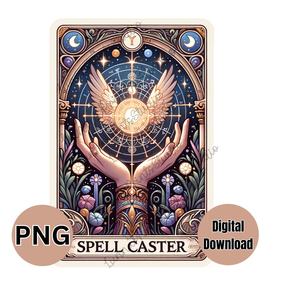 Spell Caster Tarot Card Inspired PNG Clipart, Celestial Clipart ...