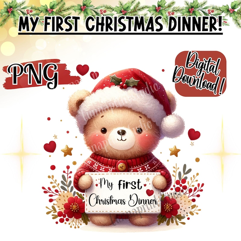Bib 1st Christmas Dinner - Etsy