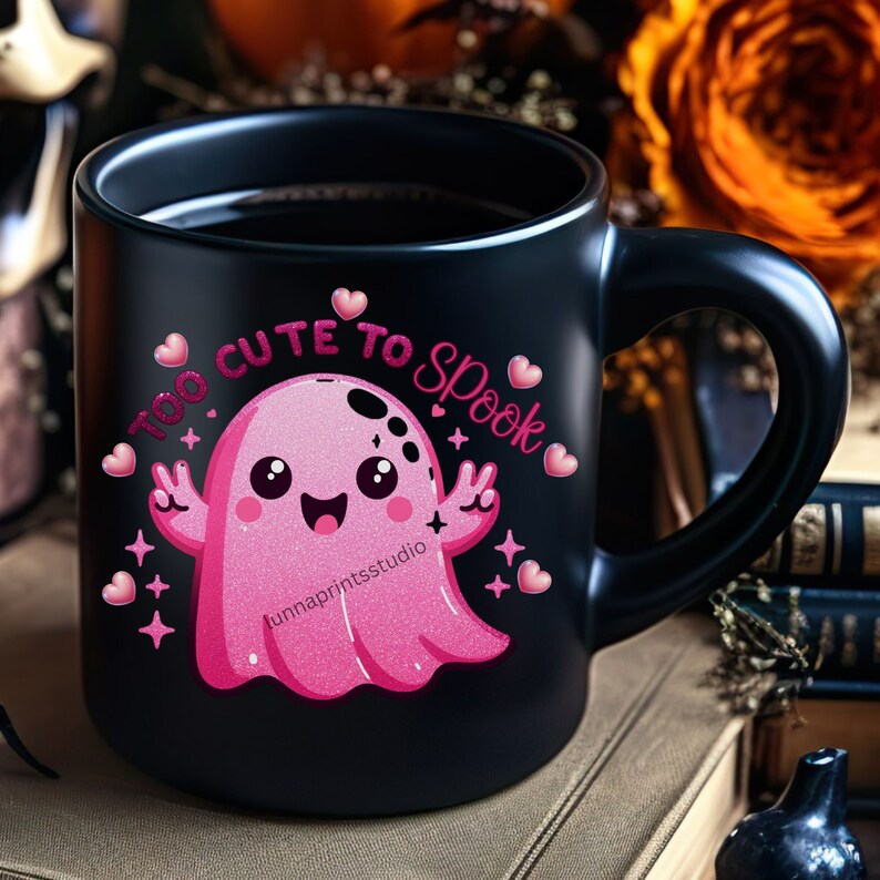 Glittery Pink Ghost PNG, Spooky Ghost Sublimation Prints, Cute DTF ...