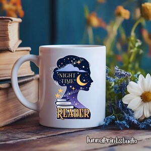 Night Time Reader Clipart, Moon Stars Constellation Clipart, Book ...