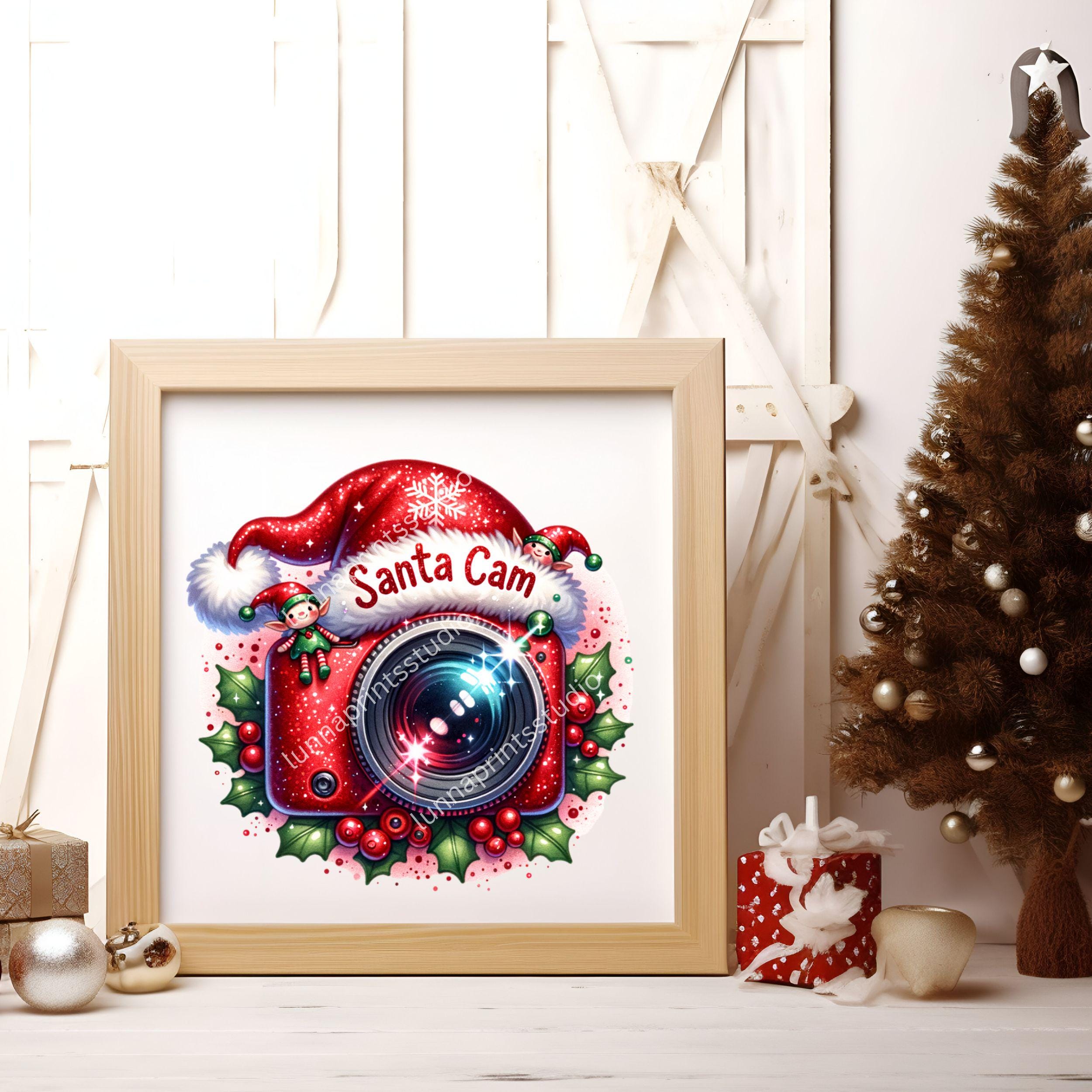 Christmas Clipart Santa Cam PNG Design, Instant Download File ...