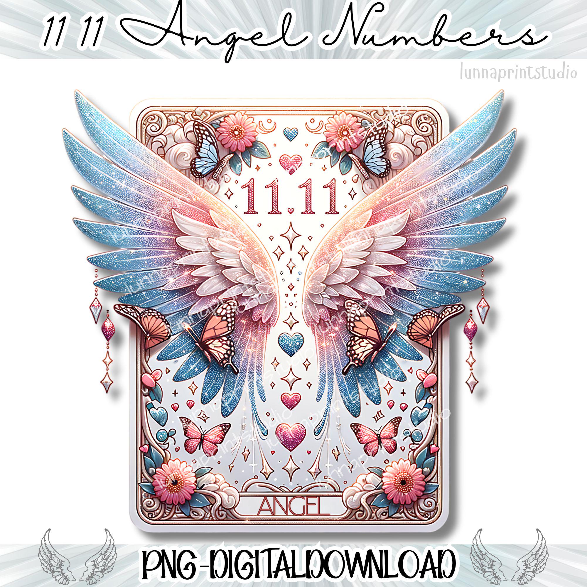 ANGEL Numbers Tarot Card PNG, Sublimation Print, Transfer Image, Tarot ...