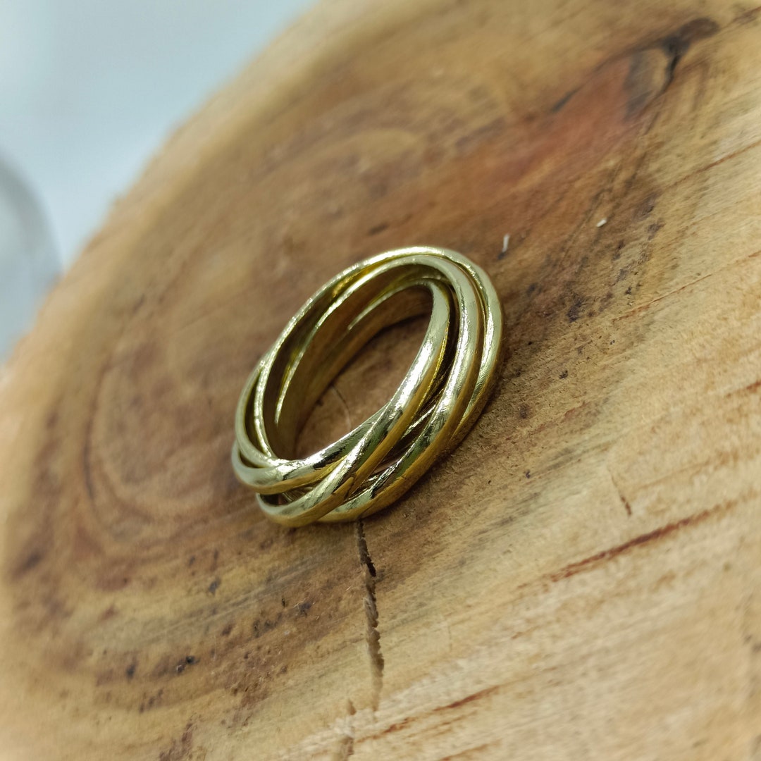 4 Puzzle Ring Puzzle Band Ring Challa Ring Rolling Band - Etsy