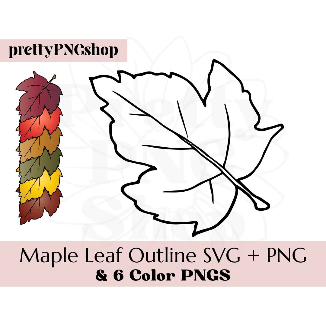Fall Maple Leaf PNG Bundle for Canva and Crafting Tree Graphic for ...