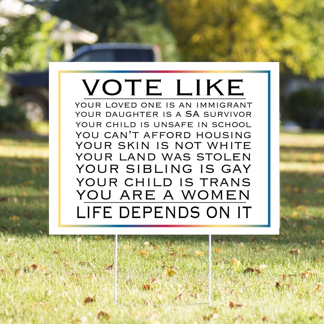 Human Rights Yard Sign Roe V Wade Trans Rights Immigrant Rights Instant ...