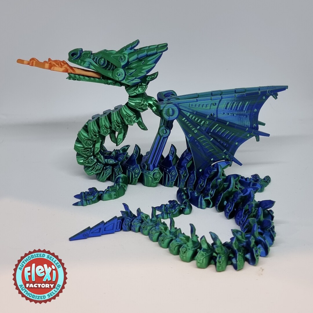 Mech Dragon Articulated, 3D Printed, Flexi Factory - Etsy