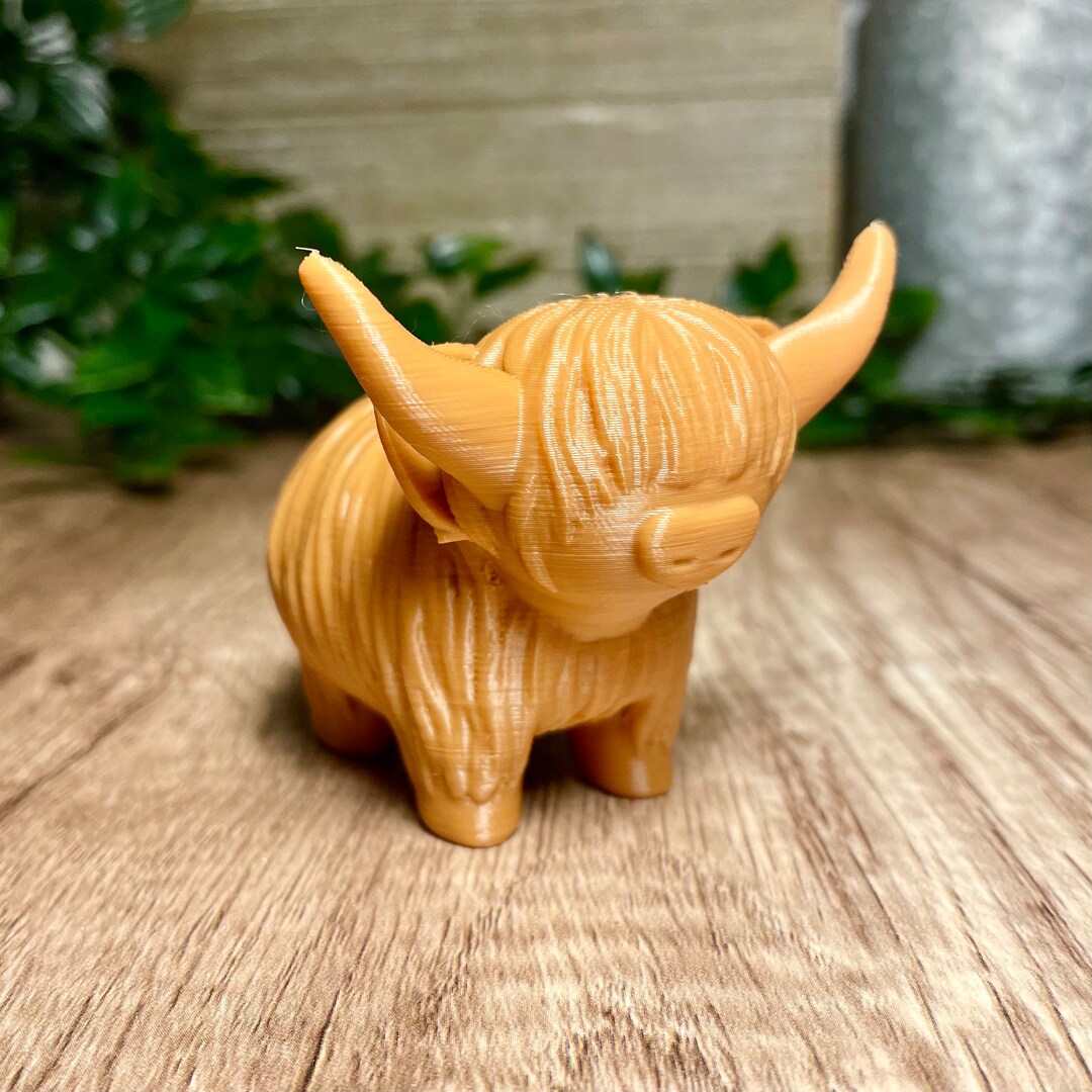 Desktop Emotional Support Cow, Western Office Decor, Highland Cow Gifts ...