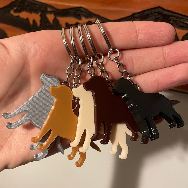 Labrador Retriever Keychain , Dog Keychain, Black Lab Keychain, Black ...