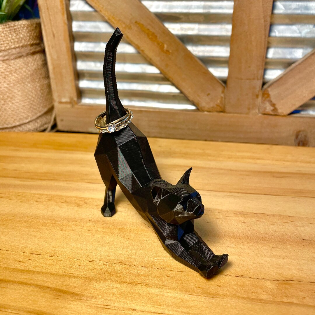 Cat Ring Holder Cute Ring Holder Jewelry Cone Engagement - Etsy
