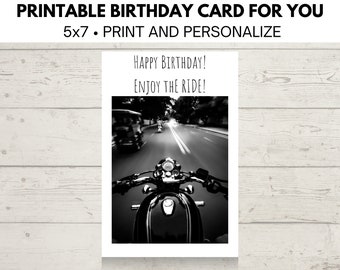 Enjoy the Ride Birthday Card - Etsy
