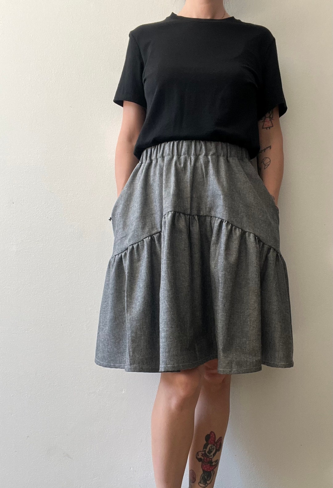 Sewing Digital Pattern - Wide Gathered Skirt // PDF Pattern Gathered ...