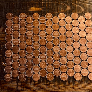 Handmade Interlocking Penny Tile Sheet: Copper Mosaic for Backsplash ...