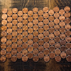 Handmade Interlocking Penny Tile Sheet: Copper Mosaic for Backsplash ...