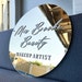Gold Mirror Acrylic Circle Custom Sign With White Letters, Personalized ...