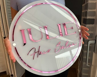 Pink Frosted Sign - Etsy