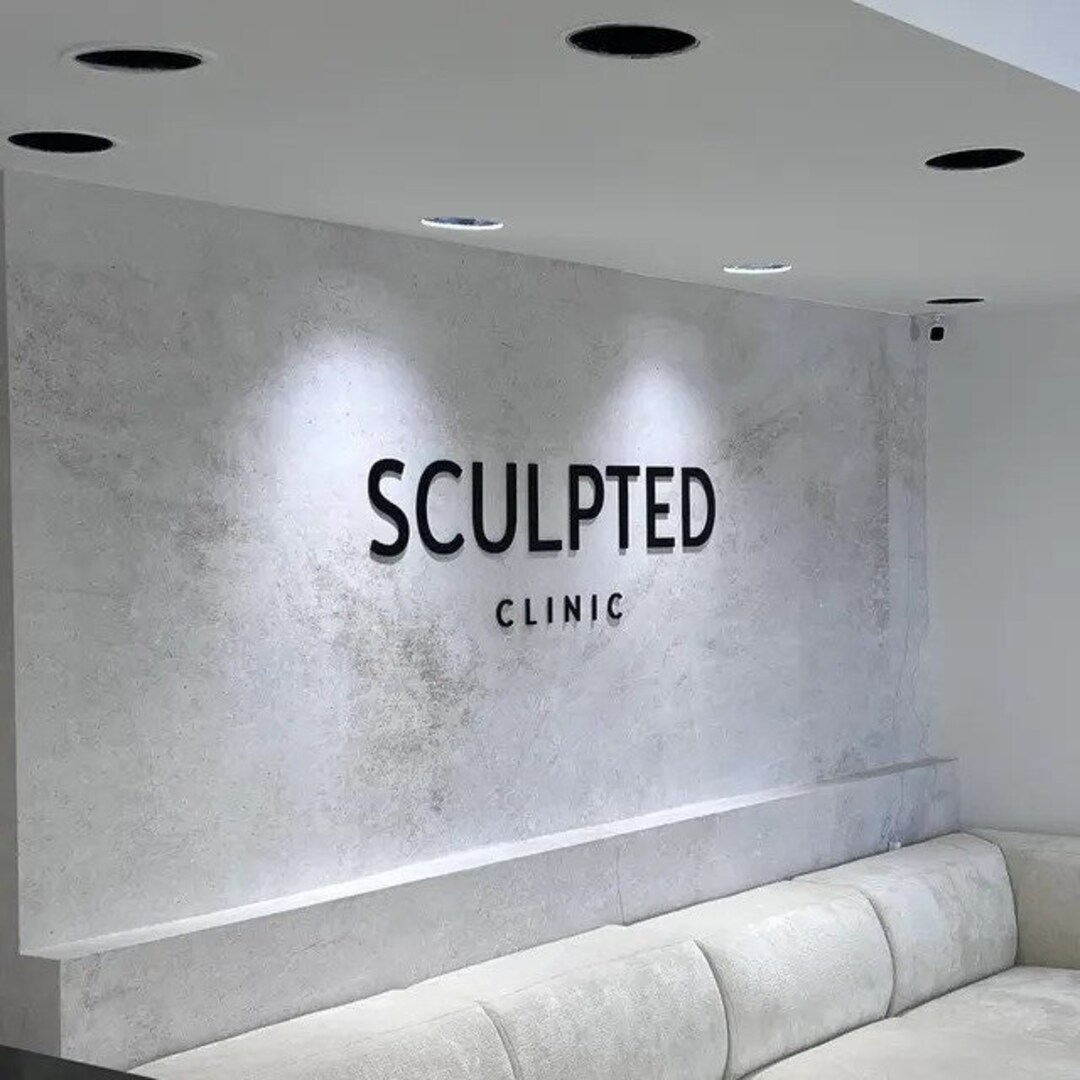 Large Business Sign for Wall , Custom Acrylic Lobby Sign , Double Sided ...