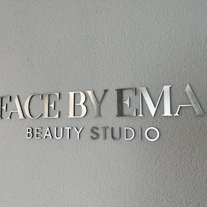 3D Wall Letters for Wall in Brushed Silver Color, Reception or Entryway ...