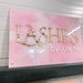 Custom Acrylic Salon Sign With Pink Blush Background golden - Etsy