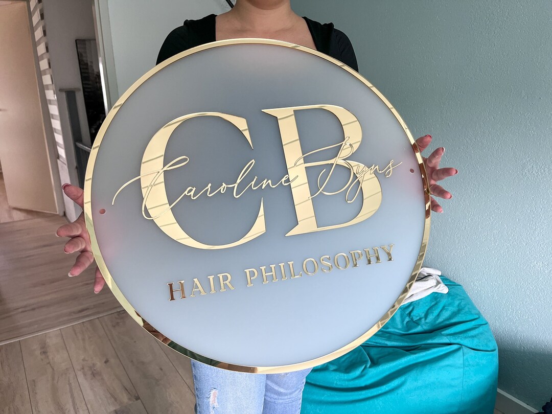 Custom Name Frosted Circle Sign for Wall - Etsy